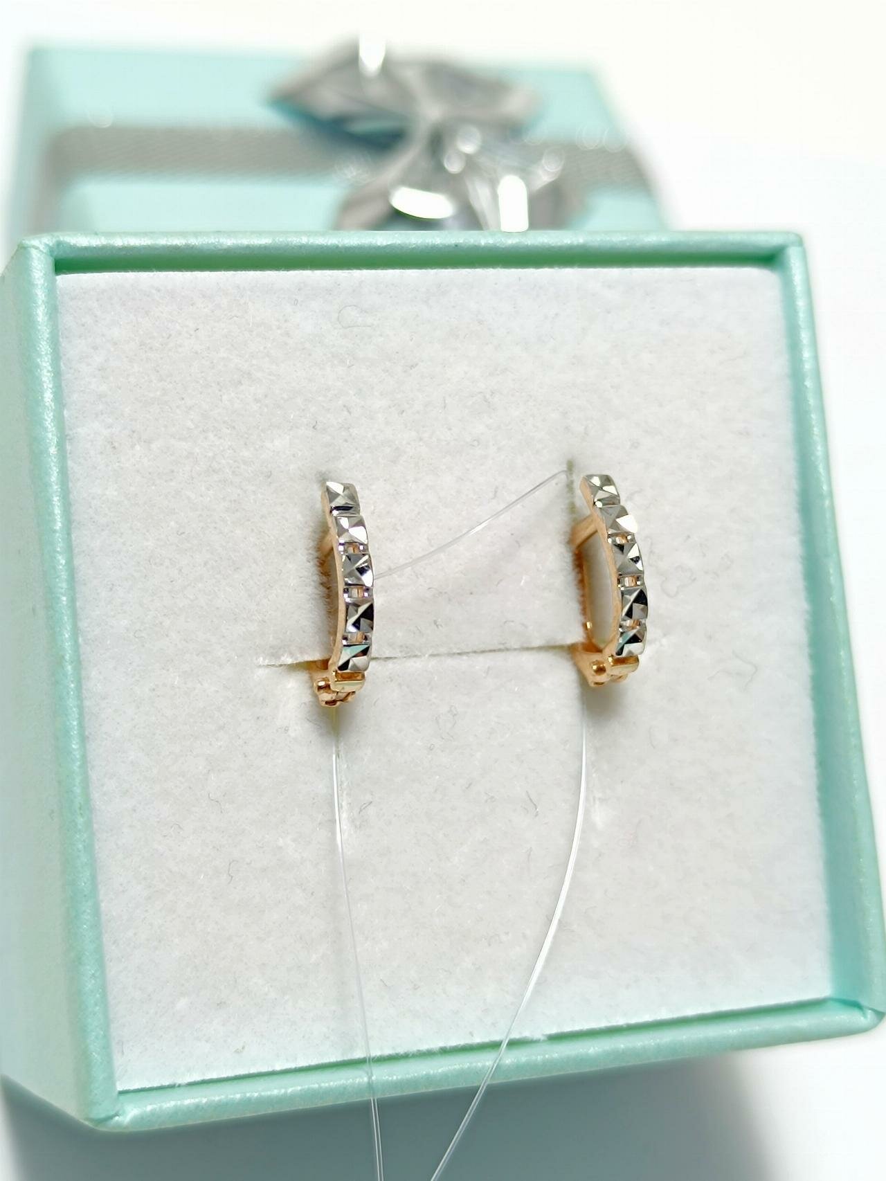 Серьги, красное золото, 585 проба