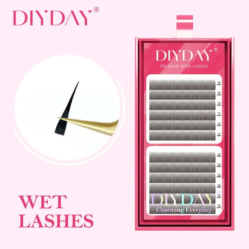 DIYDAY C-изгиб ресницы 8-15Mix Wet Lash Extension