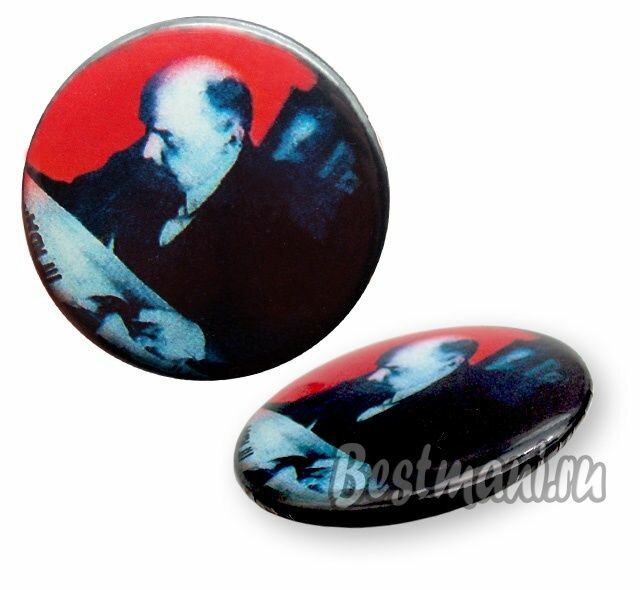 Значок сувенирный Ленин читает Правду знака СССР, значки редкие, памятные коллекционные