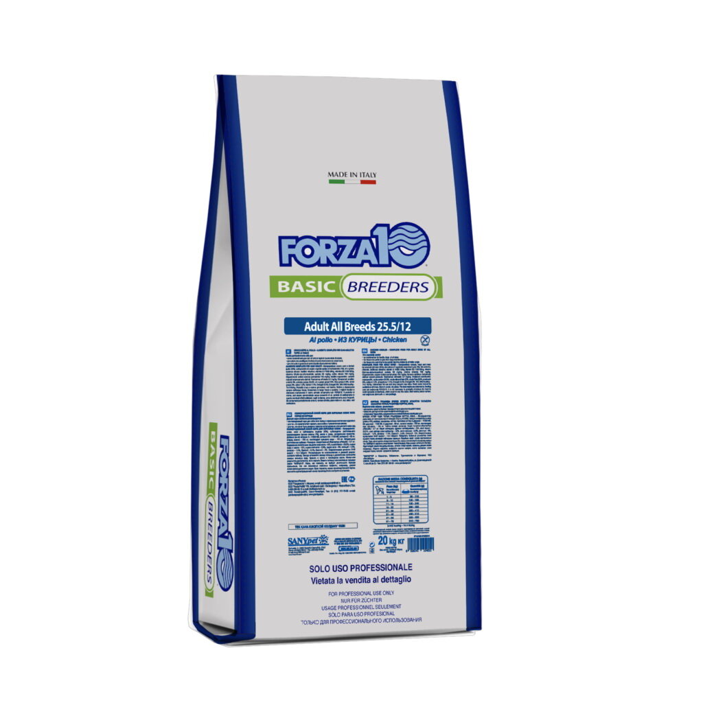 Корм сухой Forza 10 "Basic Breeders" для взрослых собак всех пород, с курицей, 20 кг