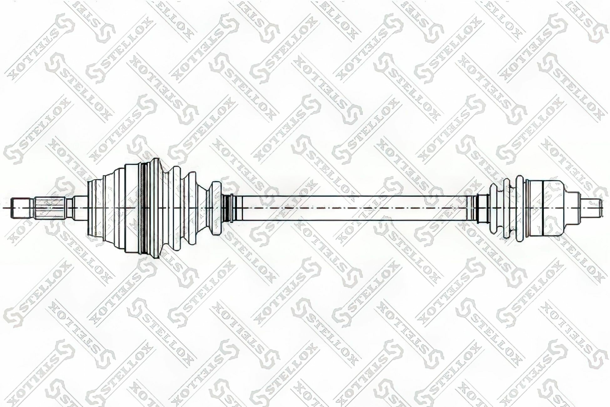 Привод правый для БМВ 3, 5, X5, Рено Логан, 1 158 1034-SX STELLOX
