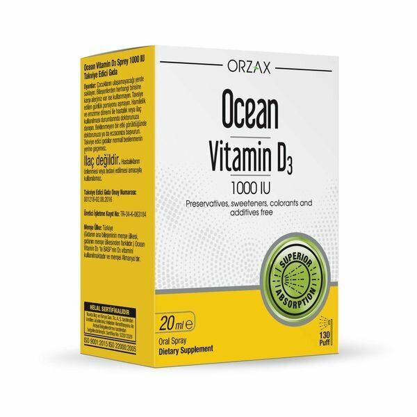 Витамин Д3 Ocean Orzax/Орзакс жидкость для приема внутрь 1000МЕ 20мл