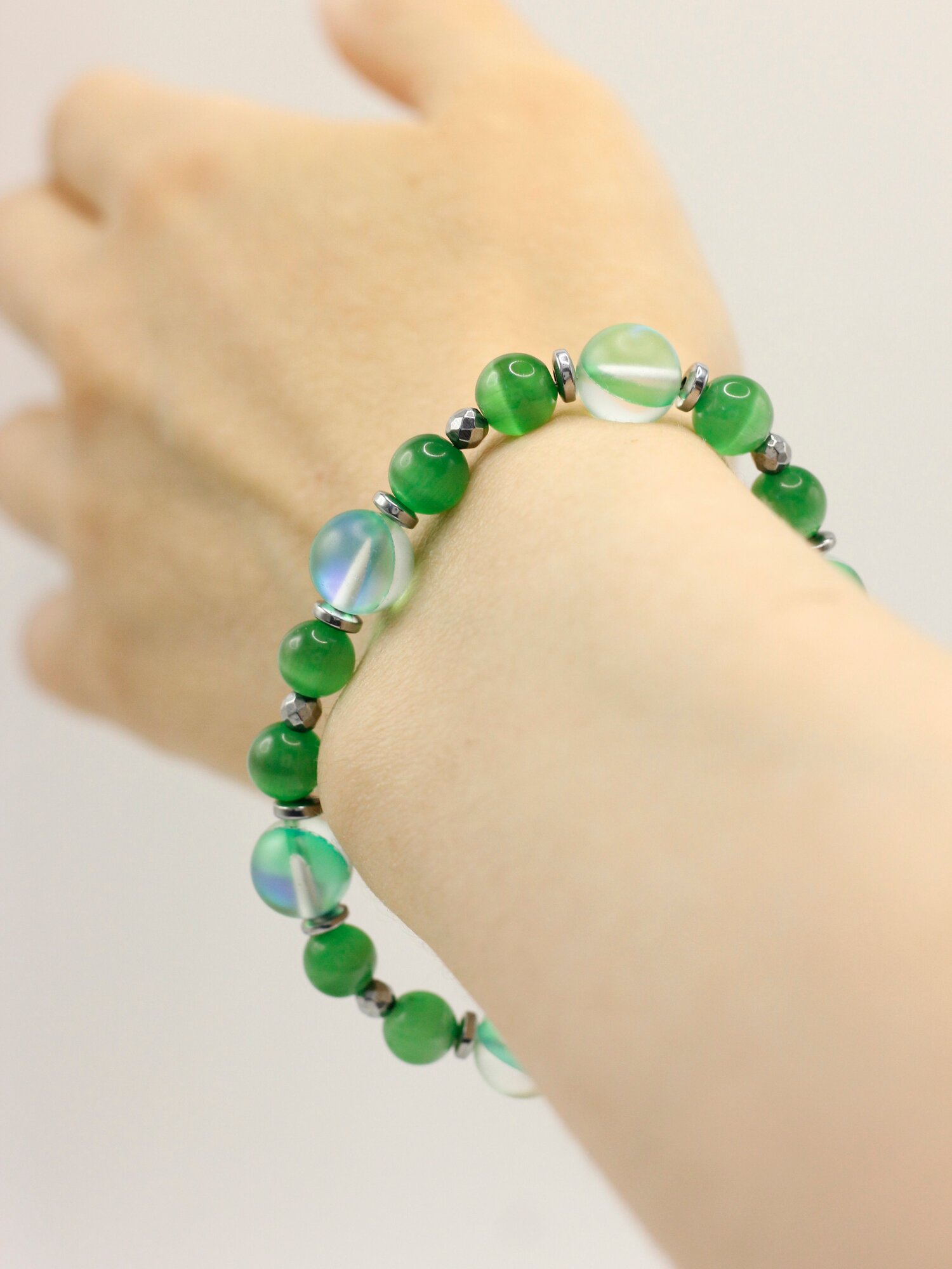 Браслет, опал синтетический