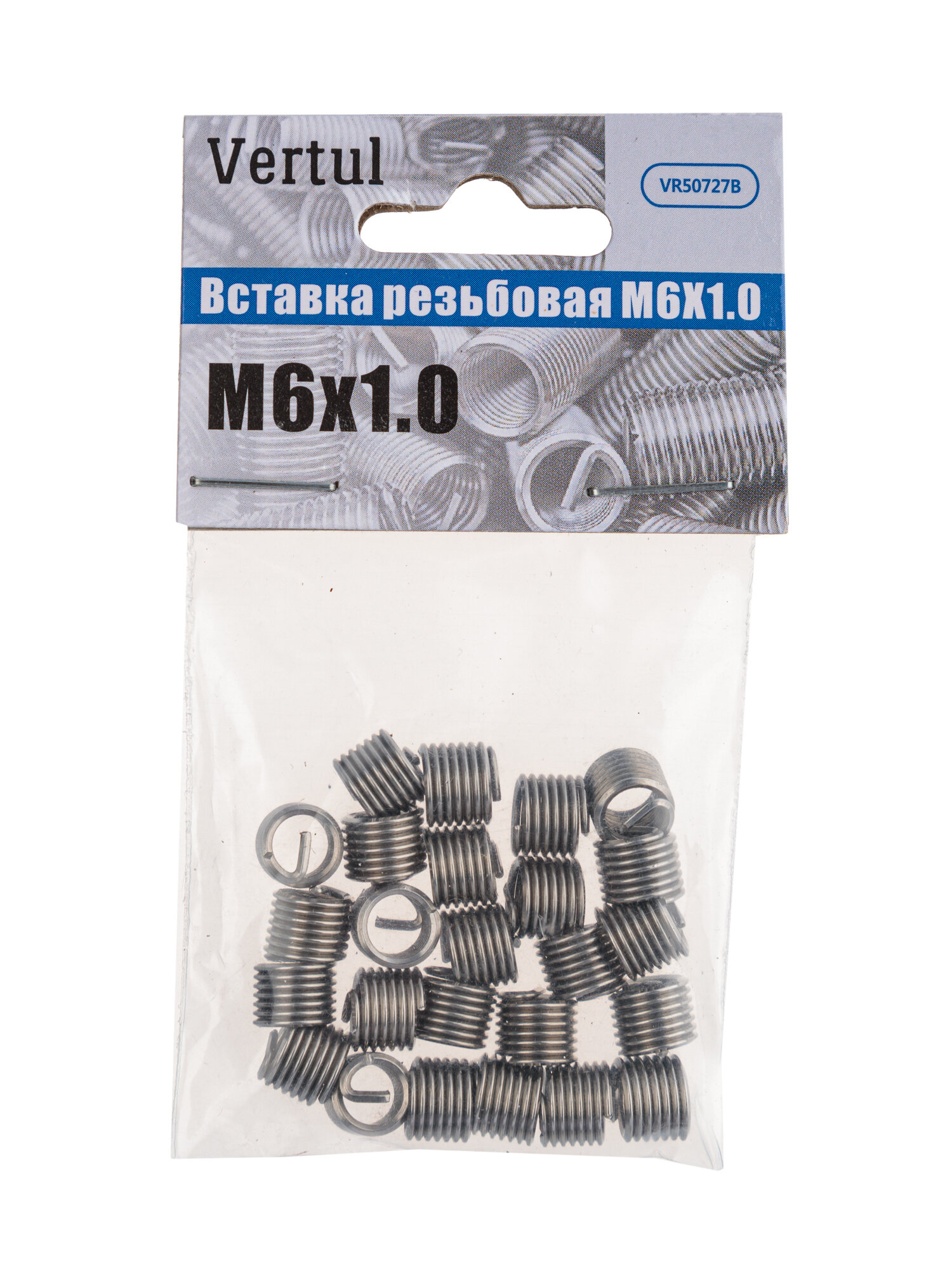 Вставка резьбовая M6x1.0 Vertul, VR50727B, в упаковке 25 шт.