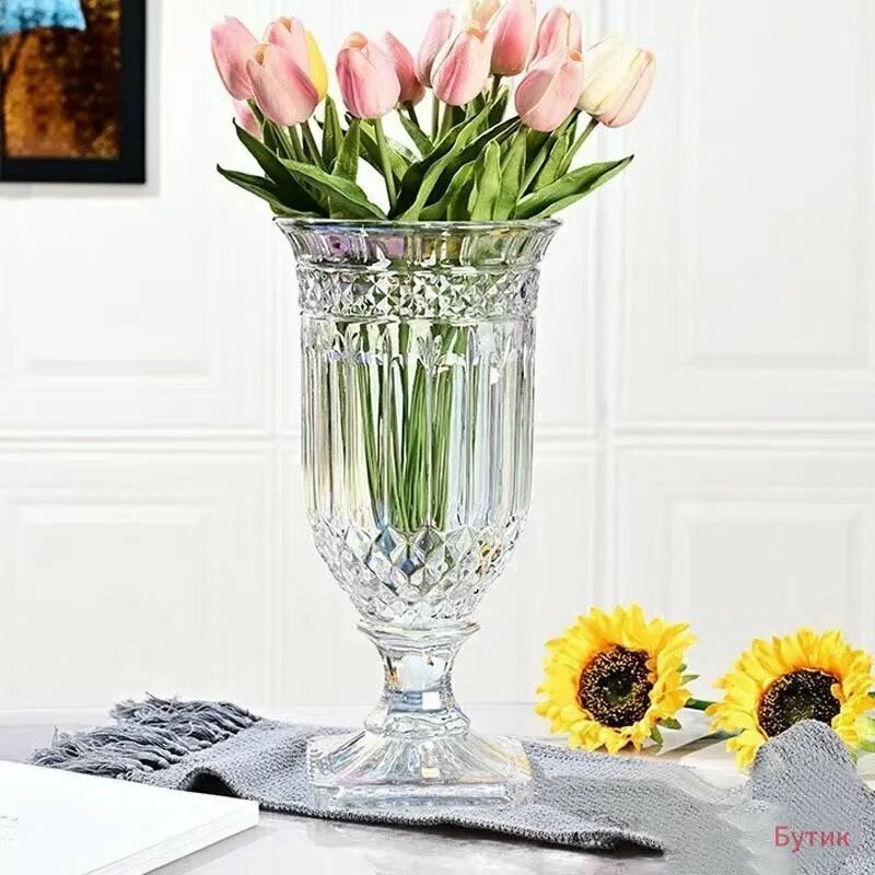 Ваза, 33 см , Хрустальное стекло