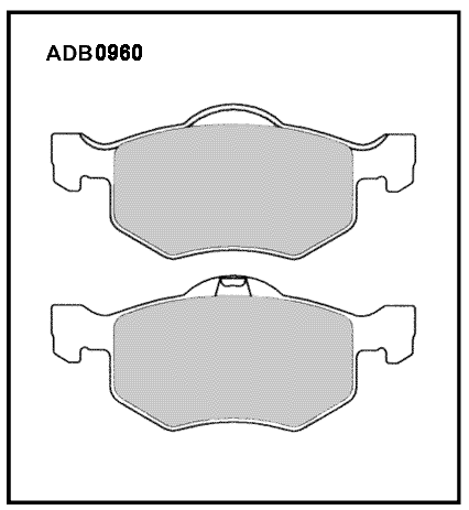 Колодки тормозные дисковые перед Allied Nippon ADB0960