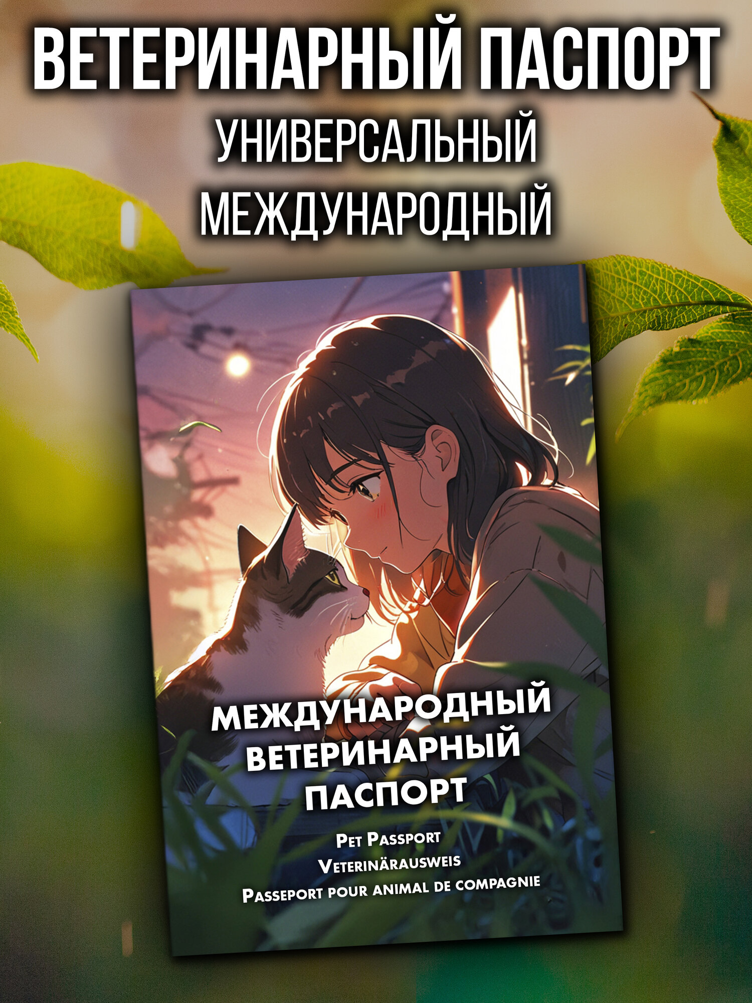 Ветеринарный паспорт для кошек, собак и любых других домашних животных, международный