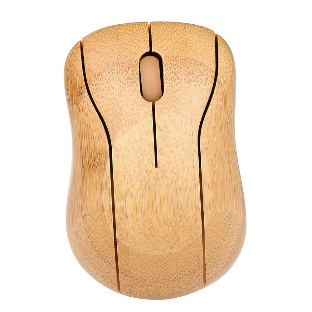 Беспроводная оптическая мышь Bamboo 2.4G с USB-приемником, 3 регулируемых DPI для ноутбука, эргономичная компьютерная мышь желтого цвета