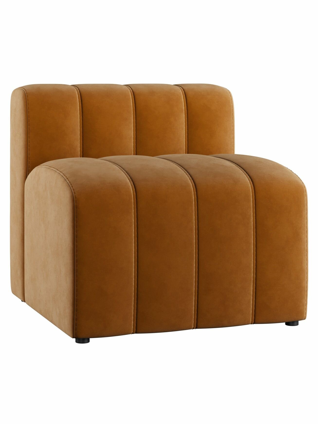 Кухонный диван, уголок Эра, с мягким сиденьем, со спинкой, 67х70х67 см, Терракотовый, велюр