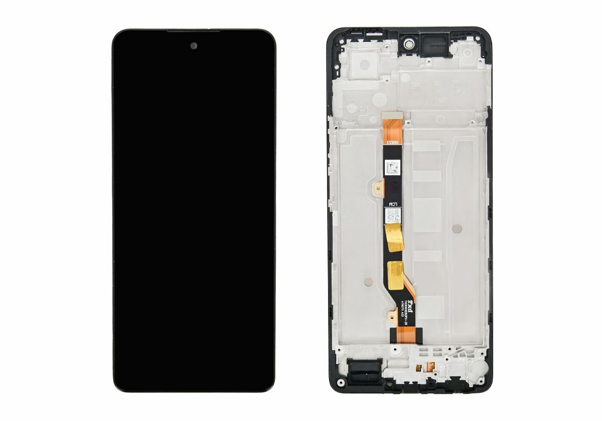 Дисплей для Tecno Spark 20 Pro (KJ6) в рамке (черный) премиум