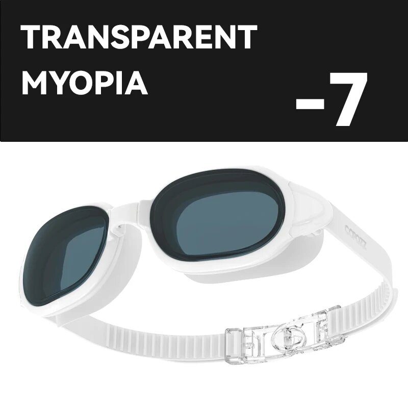COPOZZ очки для плавания с диоптриями Myopia White -7