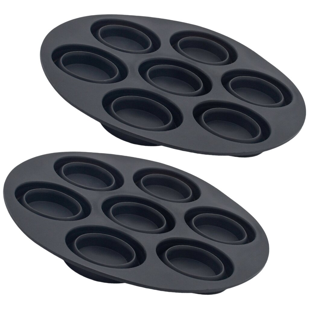 Силиконовая форма для маффинов на 7 отверстий (2 шт.)
