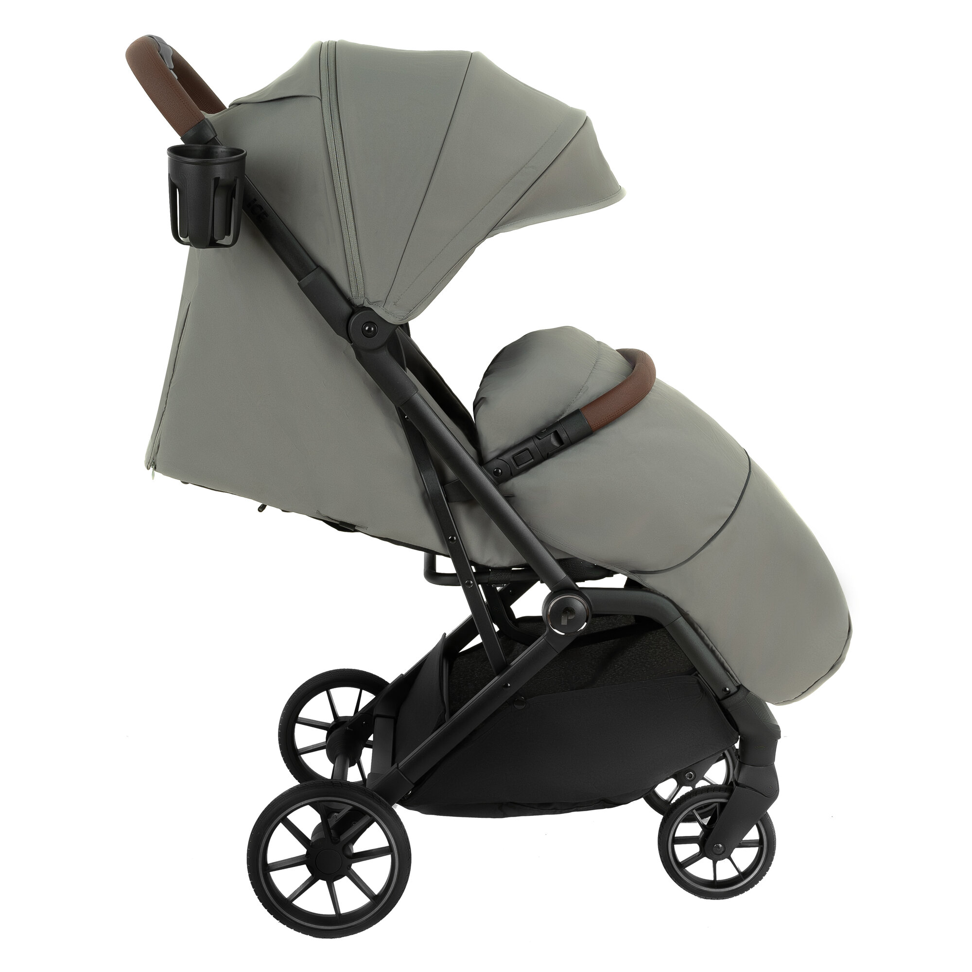 Коляска прогулочная Pituso ice, цвет светло-серый, гелевые колеса, 4 колеса, переднее поворотное