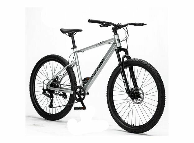 Велосипед 29" FU630 серебро, сталь, 1х7, механ. диск, втулки ст/пром, Microshift