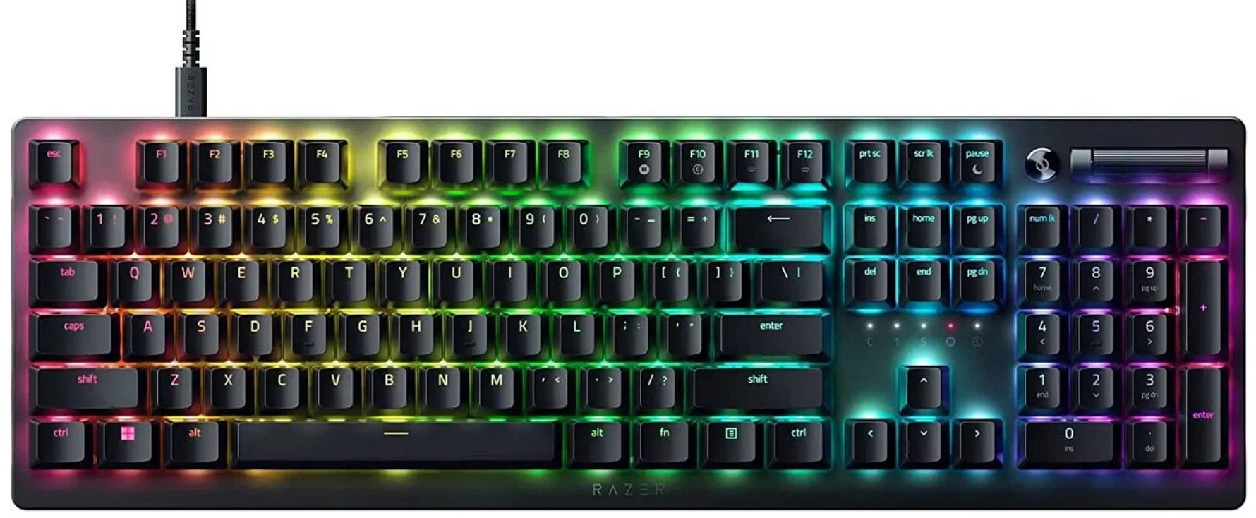Игровая клавиатура Razer "DeathStalker V2", оптическая, RGB-подсветка, черный