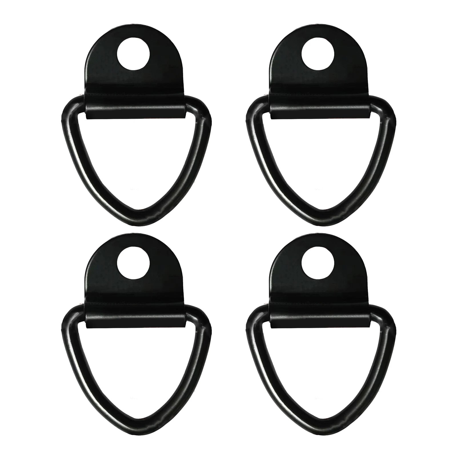 Черное кольцо с крючком D-образной формы, железное кольцо из нержавеющей стали для грузовых прицепов для легковых автомобилей, грузовых прицепов, лодок RV 4PCS