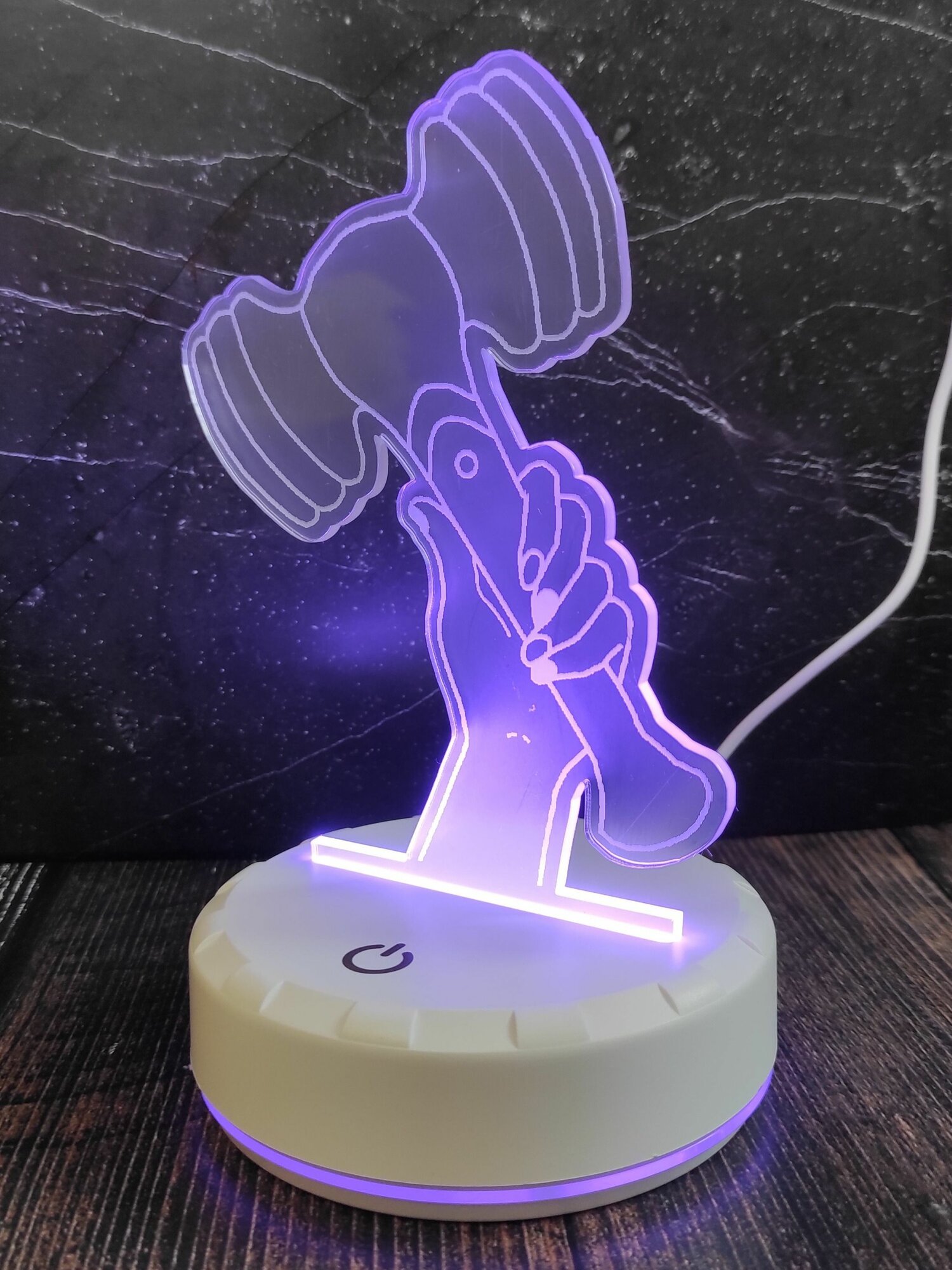 Светильник BLACKPINK с акриловым стендом Лайтстик Блинков/ Ночник K-pop группы БлэкПинк LightStick Blinks, 9 режимов свечения