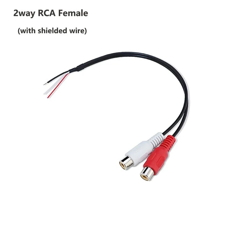 Автомобильный аудио кабель RCA удлинитель 15 см RCA 2way Female