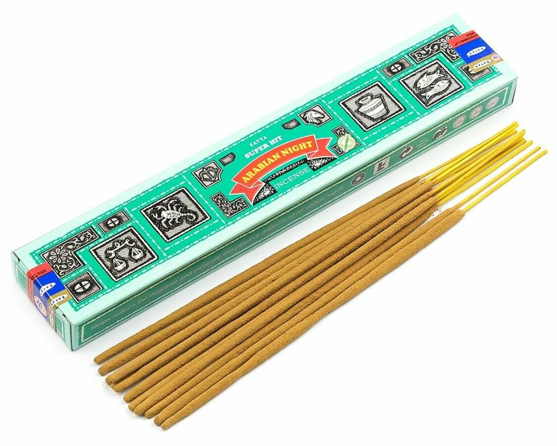Super Hit ARABIAN NIGHT Incense, Satya (Благовония серии Супер Хит, арабская ночь, Сатья), 15 г.