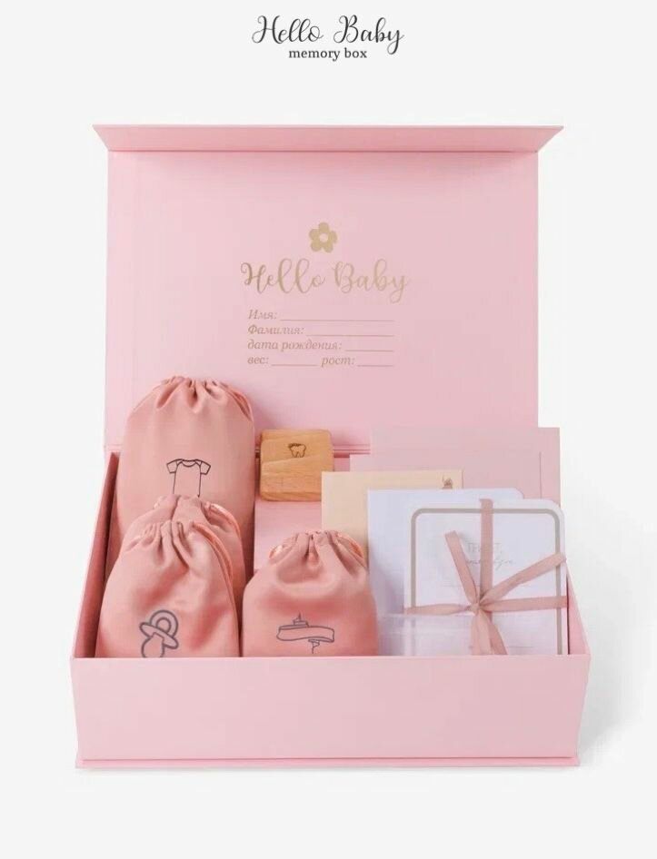 Мемори-бокс HELLO BABY Memory BOX, памятные коробочки для новорожденных, мамины сокровища