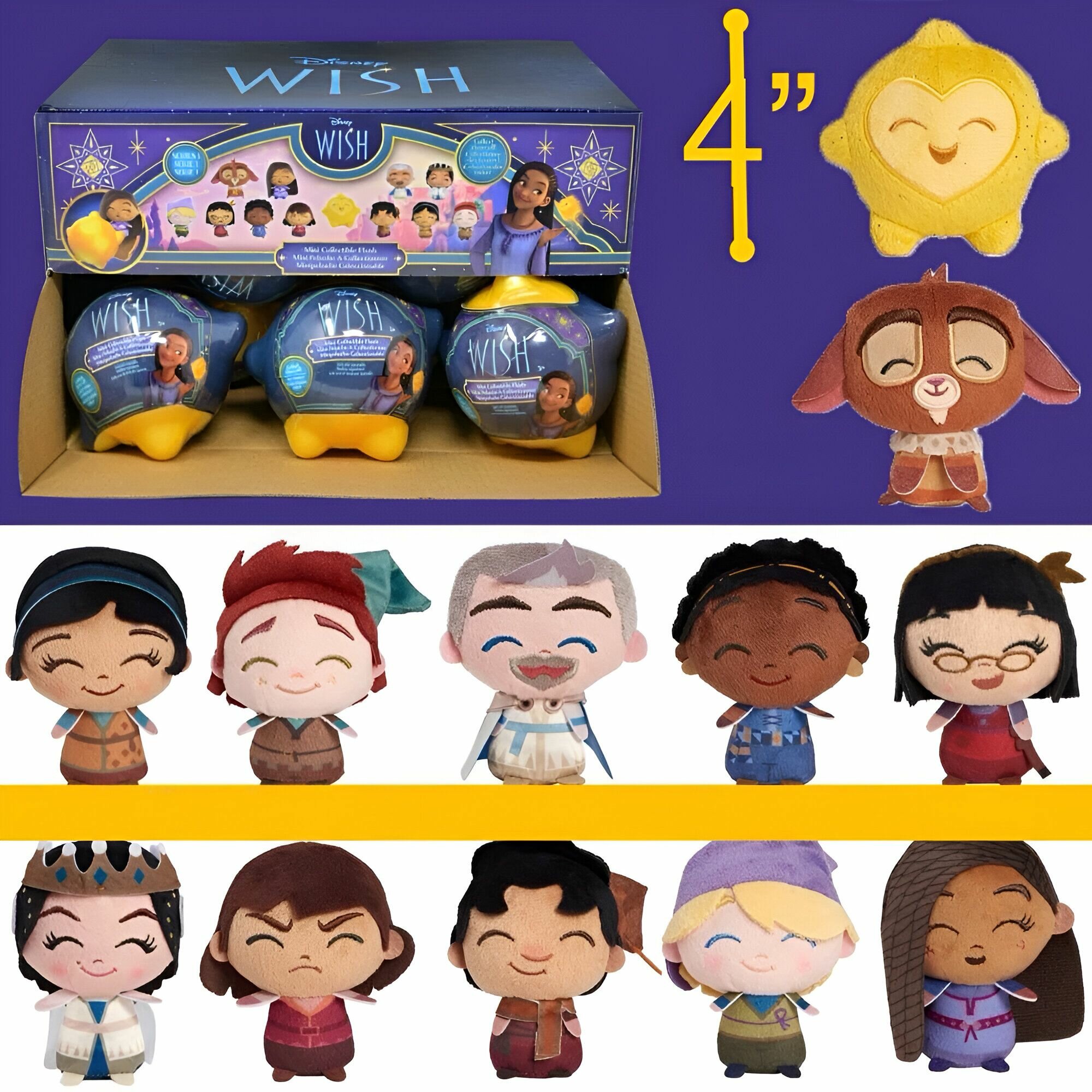 Disney / Дисней Wish Мини-Плюшевая Игрушка в Звёздной Капсуле (1 Сюрприз наугад)
