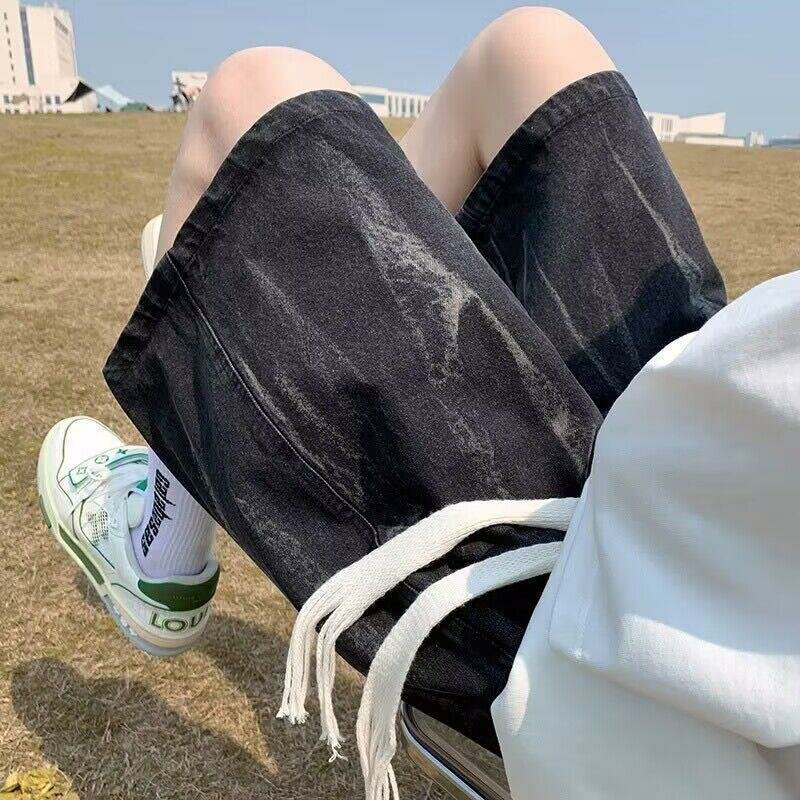 Rong CH Летние джинсы с эффектом тай-дай, Размер_M