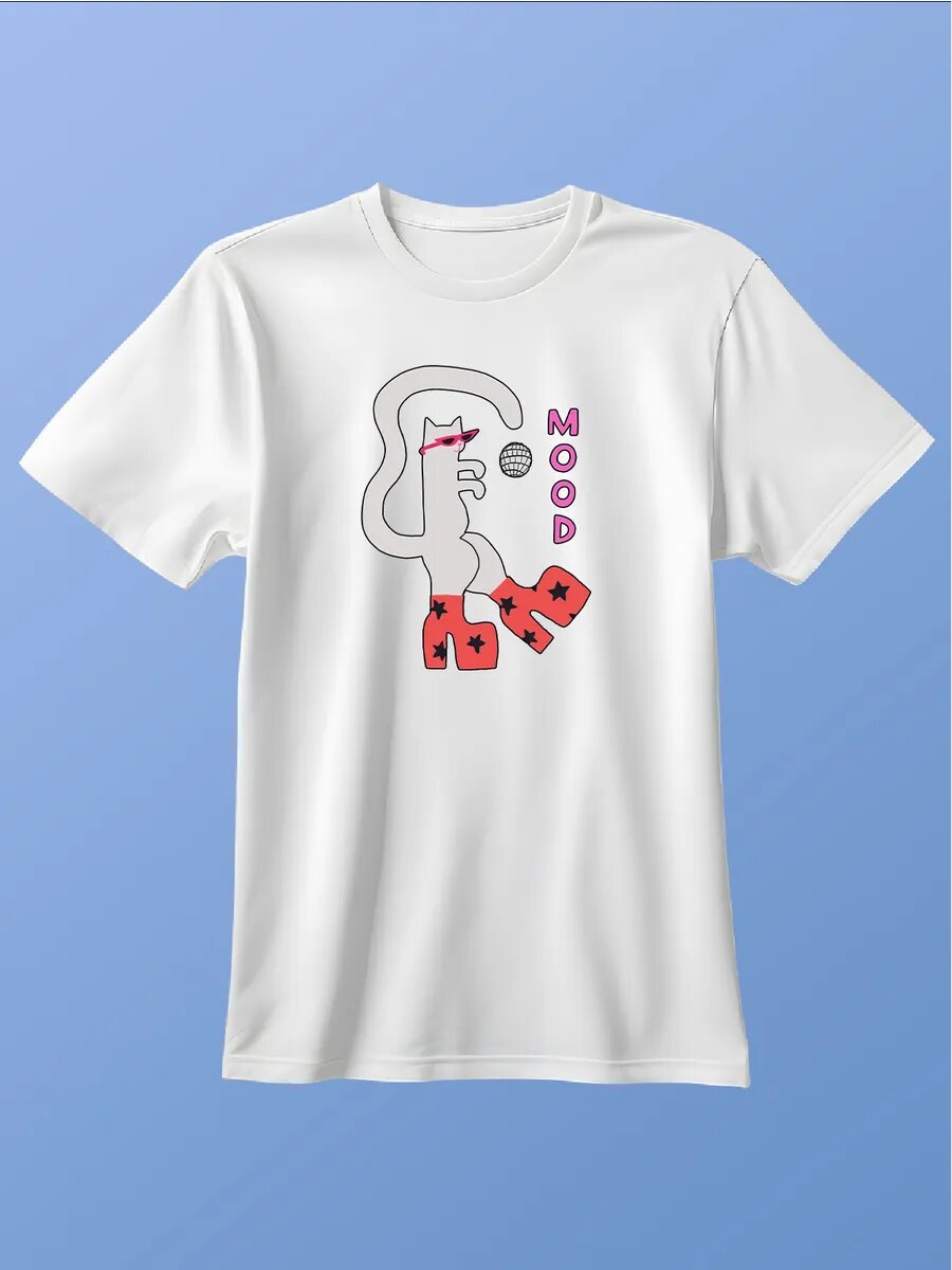 Футболка mood кот в лабутенах