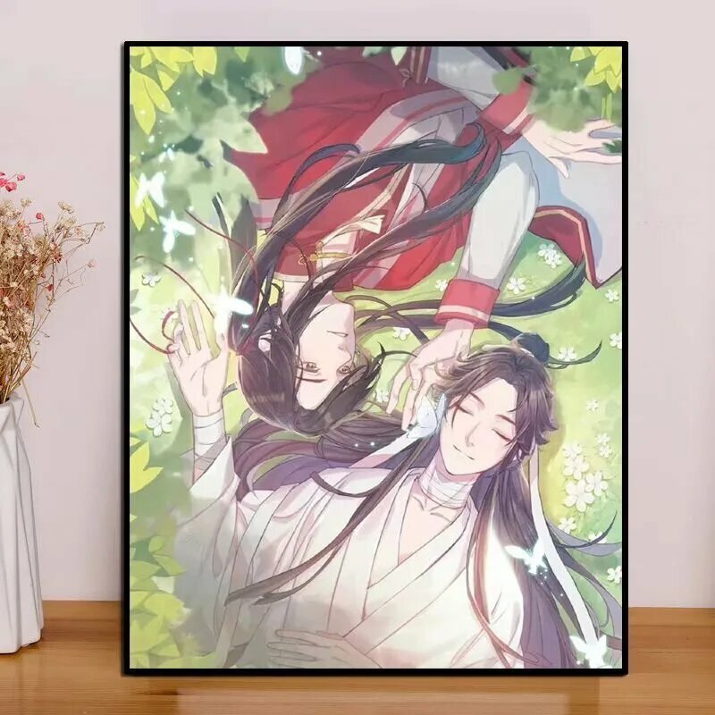 Картина По Номерам, Аниме благословение небожителей/Heaven Official's Blessing, Декоративная роспись 30x40cm