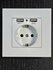Электрическая розетка на 2 порта USB, Building Electrical ABS рамка