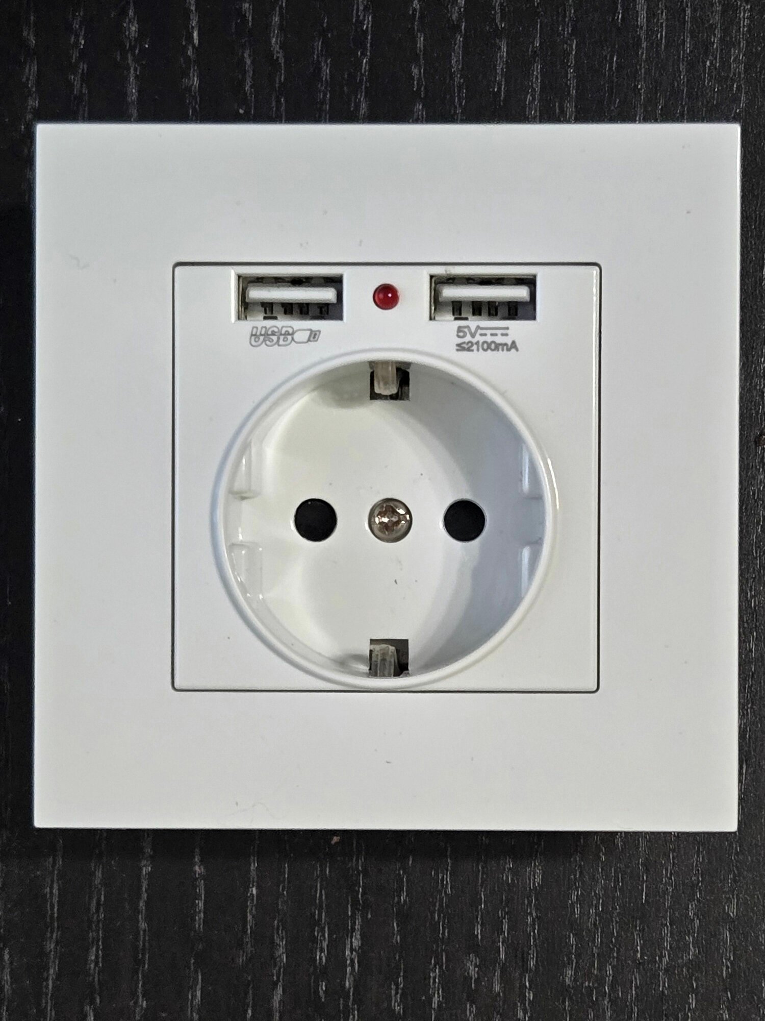 Электрическая розетка на 2 порта USB, Building Electrical ABS рамка