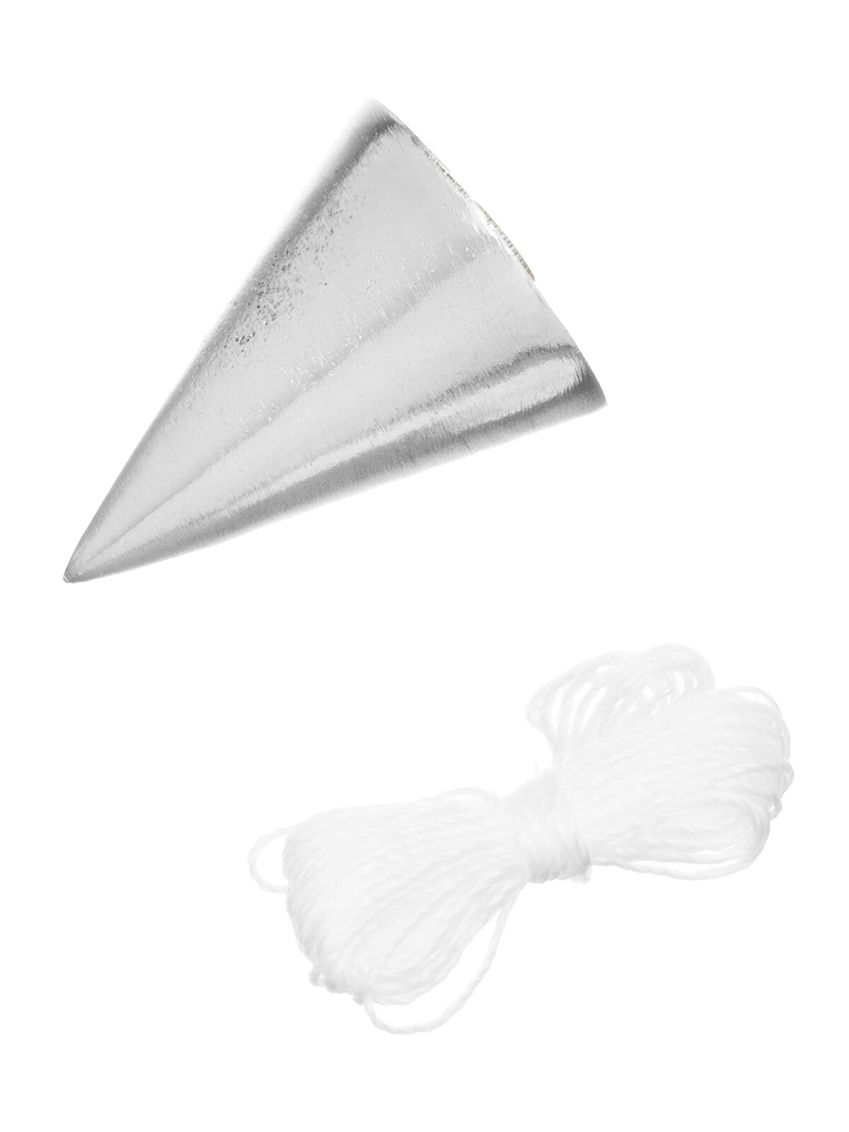 Отвес конусный Matrix, 200 г, шнур 5 м, оцинкованная сталь, капроновый плетеный шнур, 84832