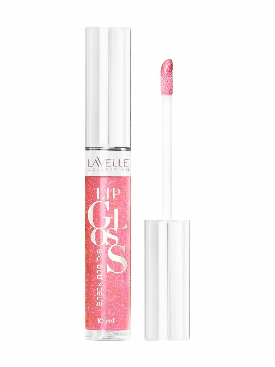 LAVELLE COLLECTION Блеск для губ Lip Gloss Silver, 10 мл, 57 розовая фуксия металлик