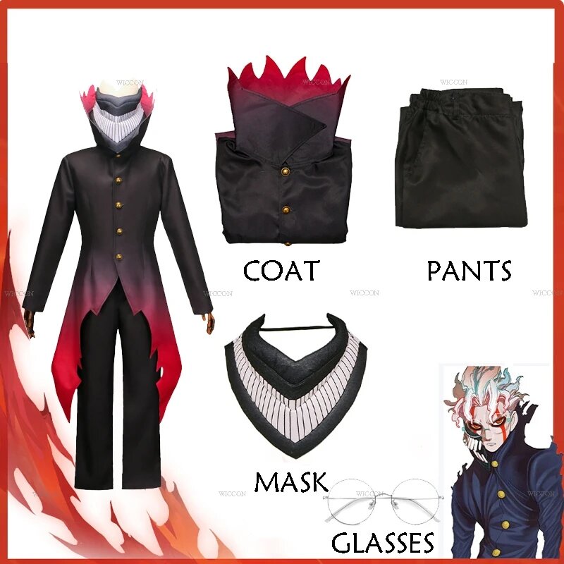 Косплей костюм Дадан Турбо Бабушка красный черный М, suit b glasses