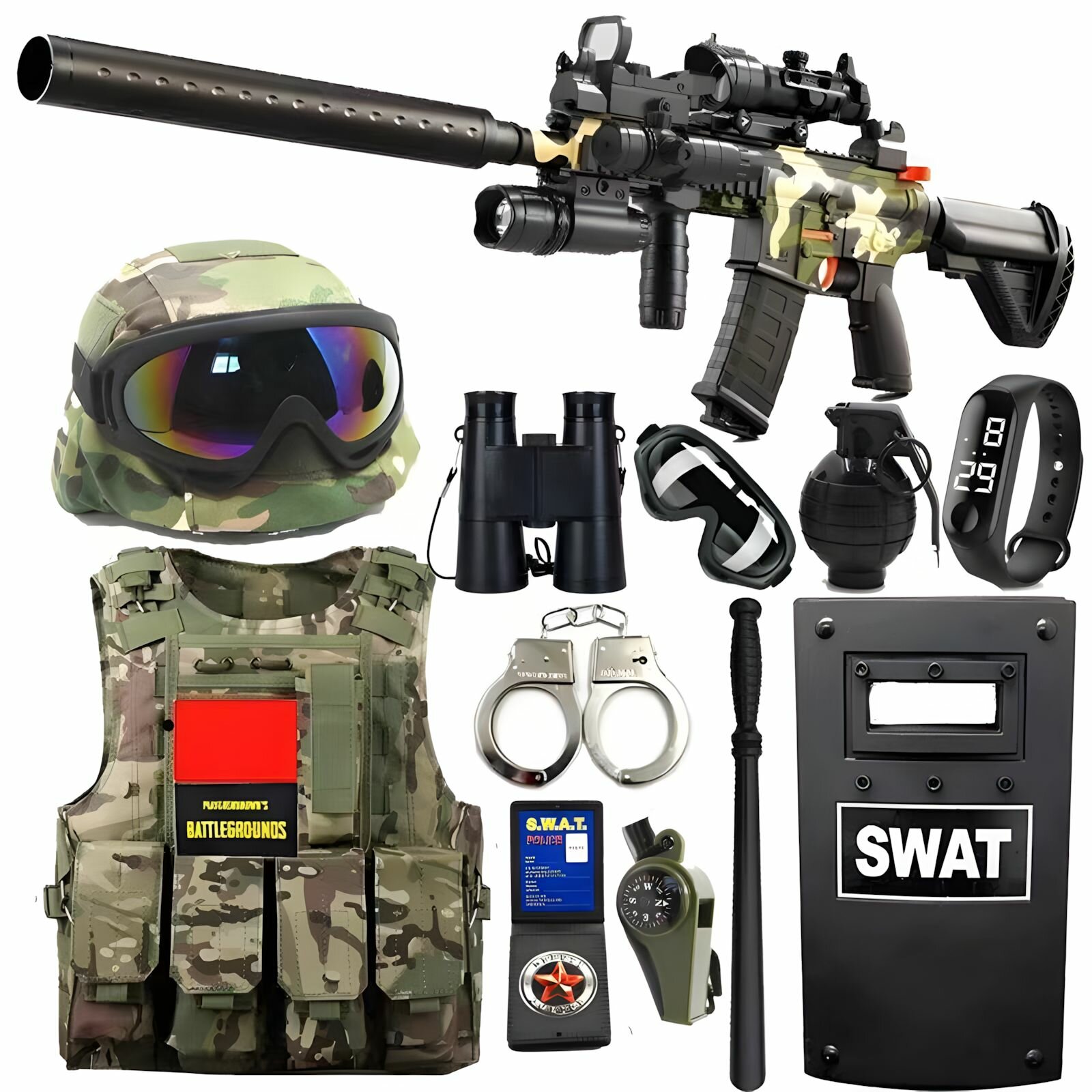 Бронежилет M416 soft bullet , комплект из 13 предметов, возраст 6-9 лет