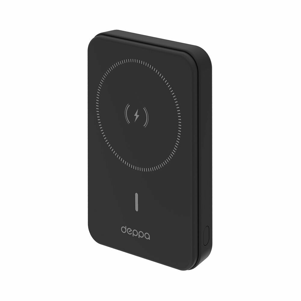 Внешний аккумулятор NRG MagSafe 10000 мА-ч Basic, 15Вт QI, черный, Deppa