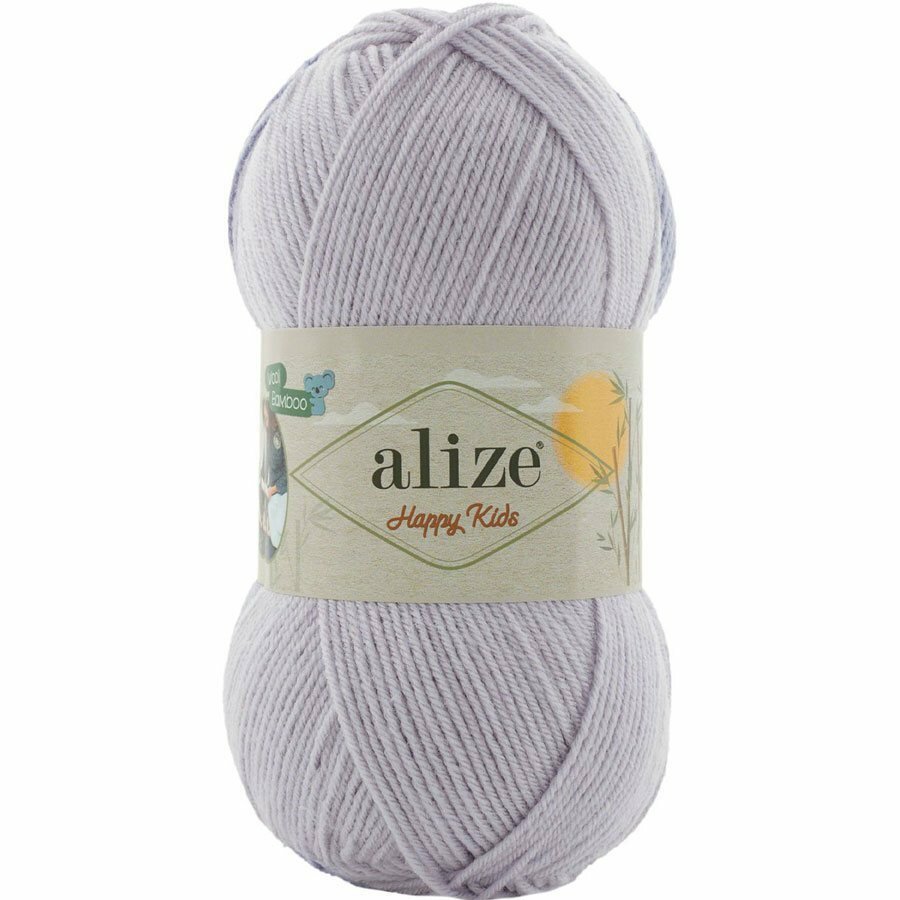 Пряжа Alize HAPPY KIDS 451 серо-сиреневый (5 мотков)