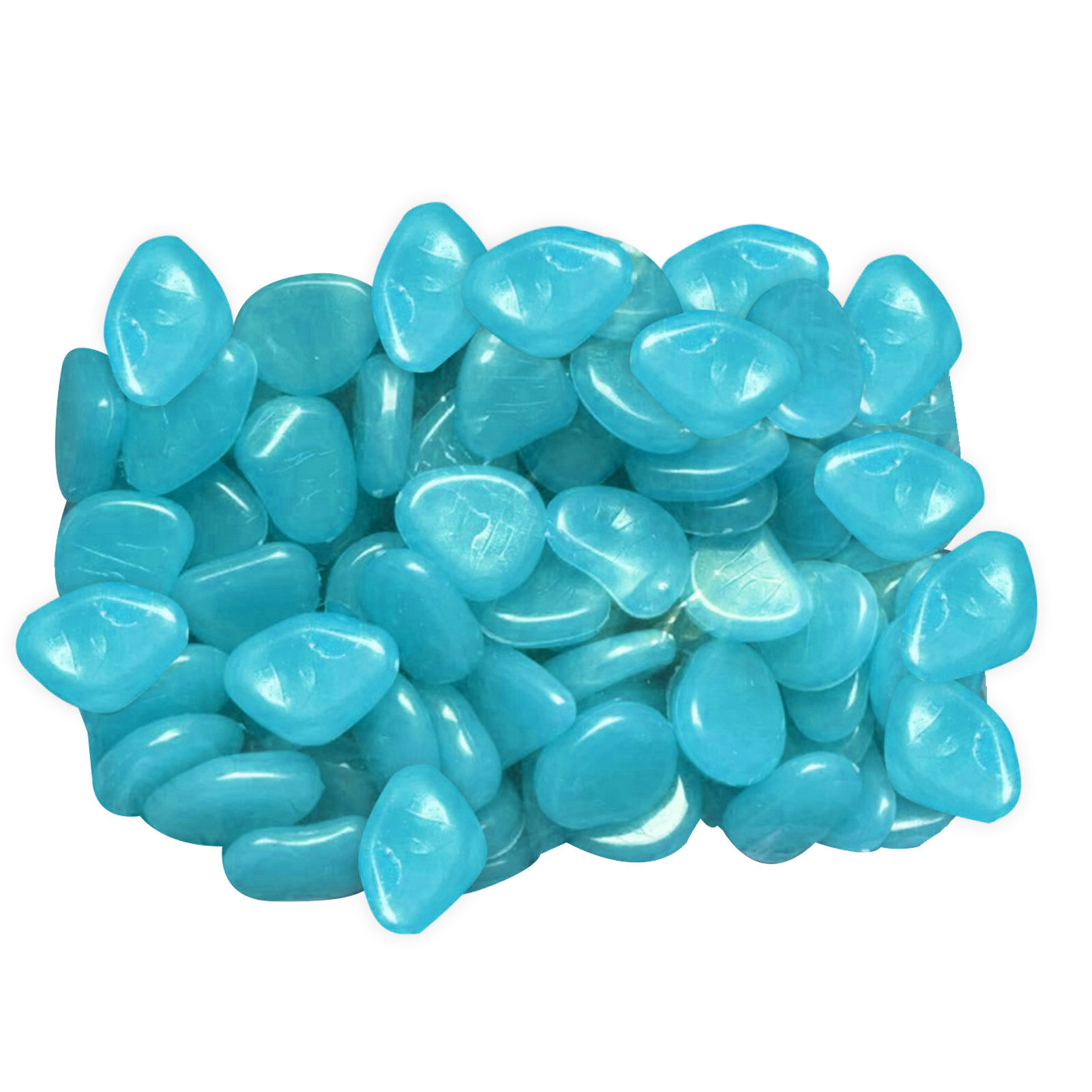 Миниатюрные светящиеся камни для улицы, декоративные камни для сада, двора, газона, люминесцентные щебень, материал: смола, цвета: зеленый, оранжевый, синий, разноцветный (по выбору), количество: 50 штук, 100 штук (по выбору), размер упаковки: