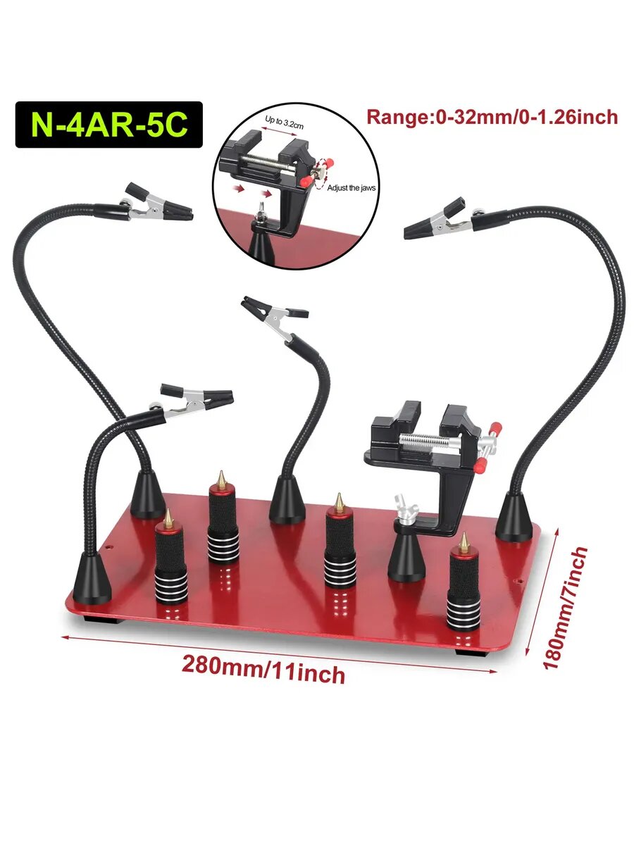 Паяльный кронштейн с железной пластиной, паяльный стенд, паяльный помощник, третий паяльный инструмент, вращающийся на 360 градусов кронштейн