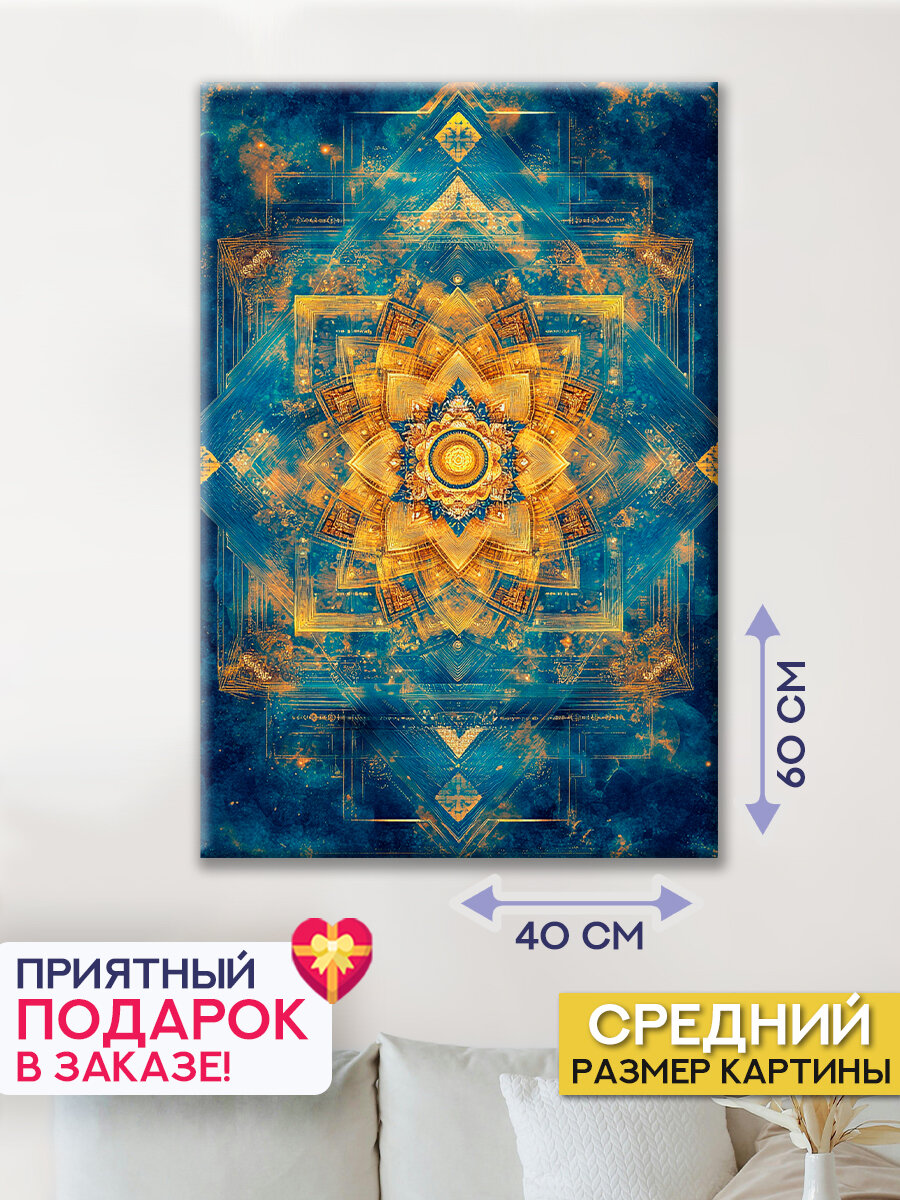 Картина на холсте "Мандала Энергии" 40х60 см