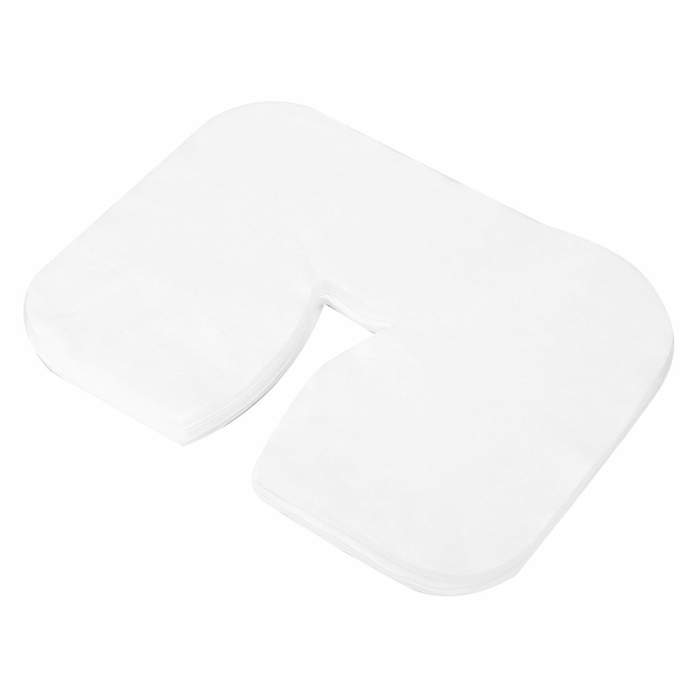 Одноразовые чехлы на подголовники для салона, чехлы для массажных подушек для лица, 100 шт, принадлежности для спа-салона красоты, гипоаллергенные мягкие хлопковые чехлы для легкой чистки