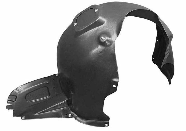 Подкрылок AKRADO, для Skoda Rapid 2012-2020, передний, правый, черный