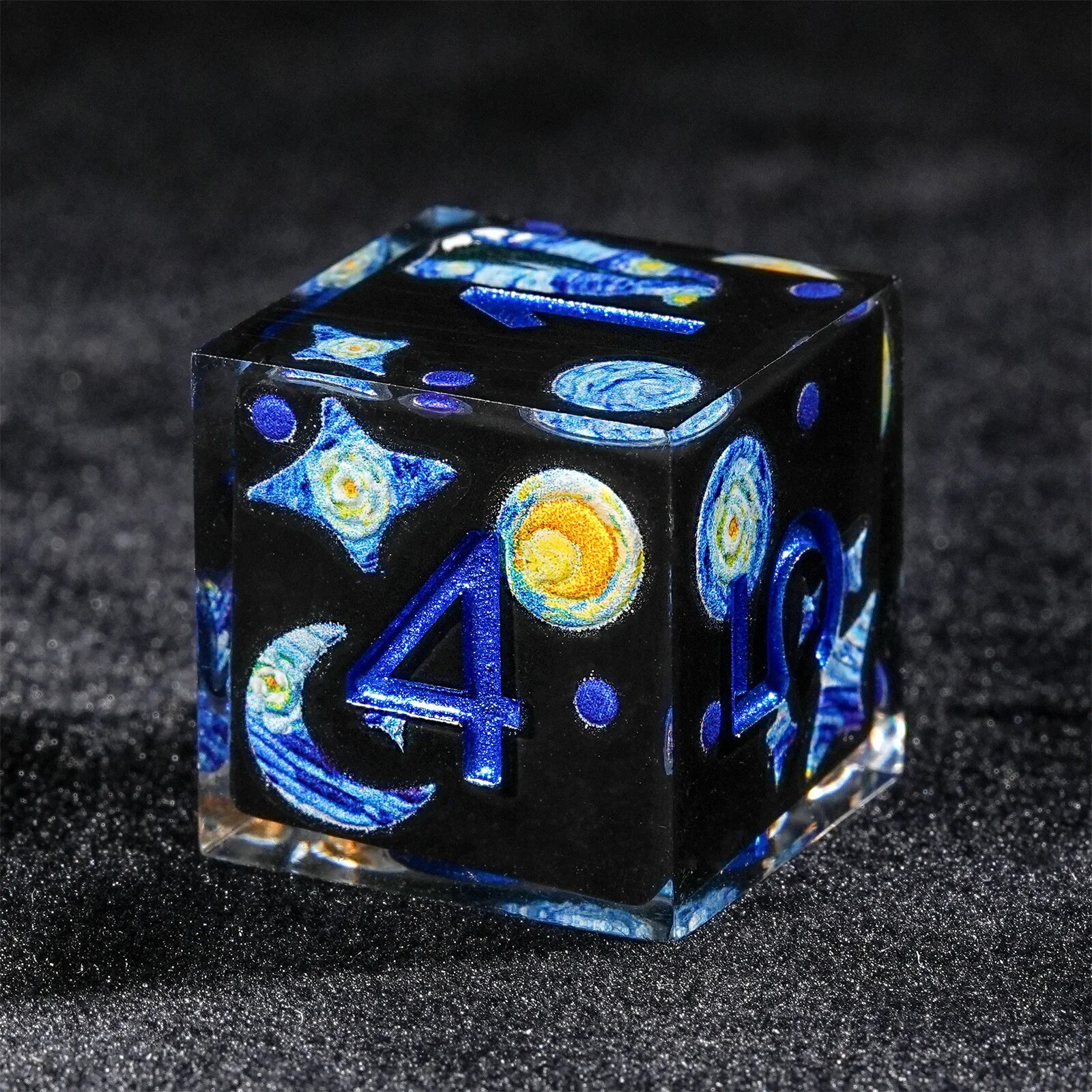 Набор кубиков DND 7 шт. Темно-синий, 1pcs D6