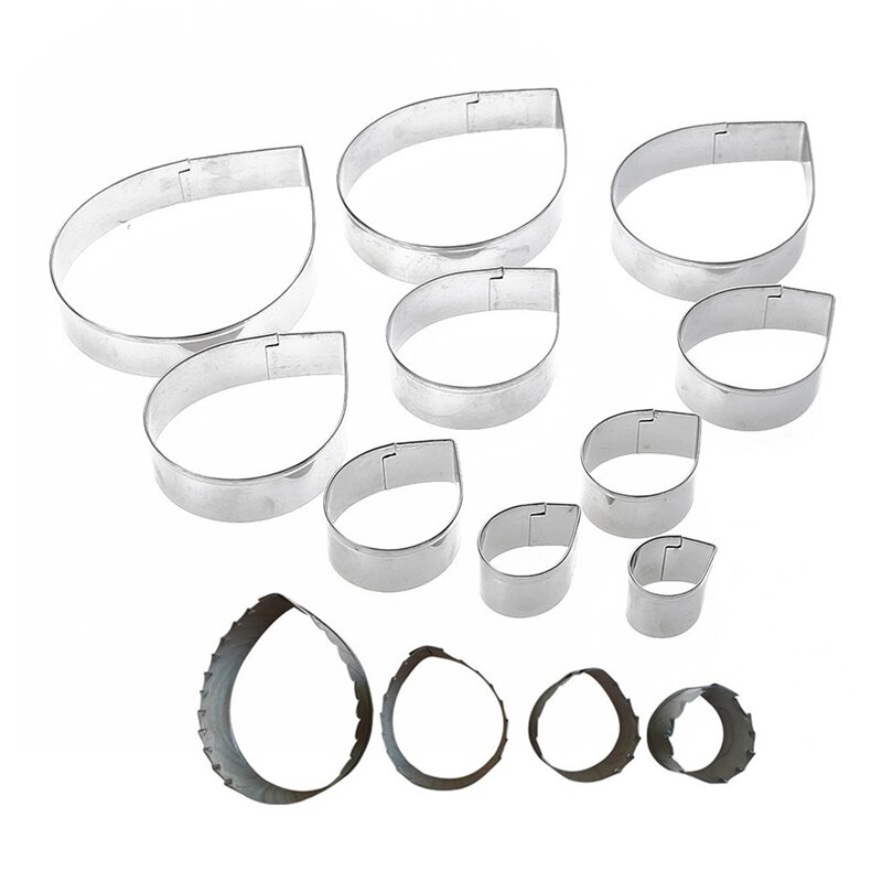 14 шт. формочек для помадки, формочек для печенья, инструментов для украшения бисквитного торта, 4 шт. листьев роз и 10 шт. лепестков роз