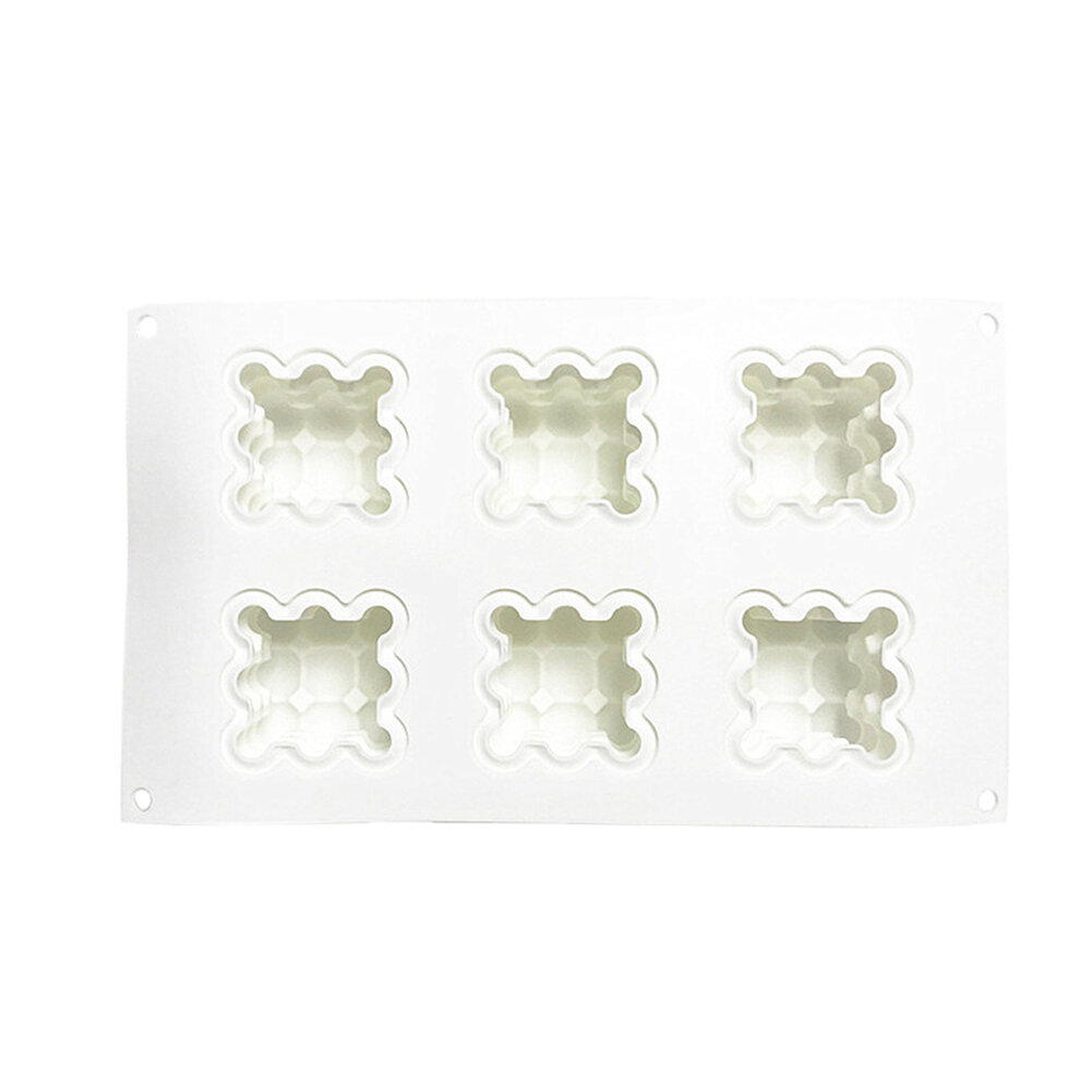 Кубик Рубика силиконовая форма для торта кухня своими руками 6 отсеков трехмерная форма для выпечки мусса