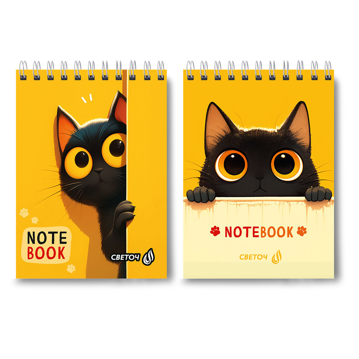 Светоч Б124-SY73 Блокнот на гребне A6 40 л клетка выборочный лак 01227 для заметок