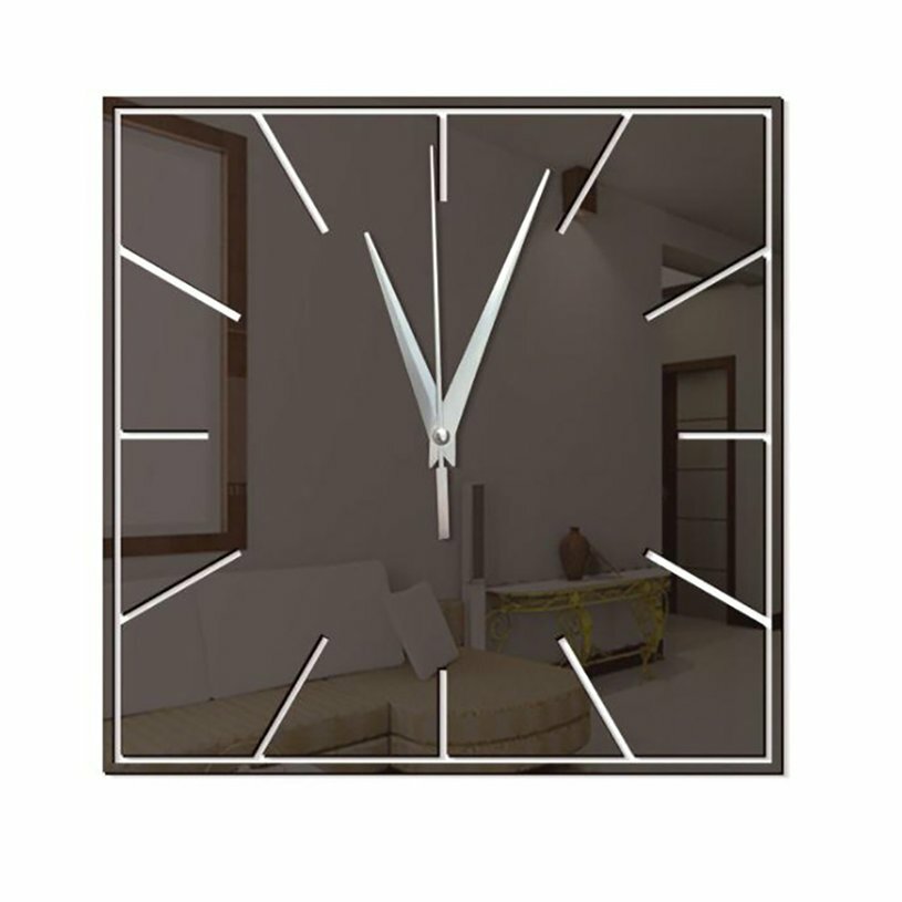 GZ074 Fashion Square Акриловые Зеркальные Геометрические Настенные Часы Зеркальные Настенные Часы