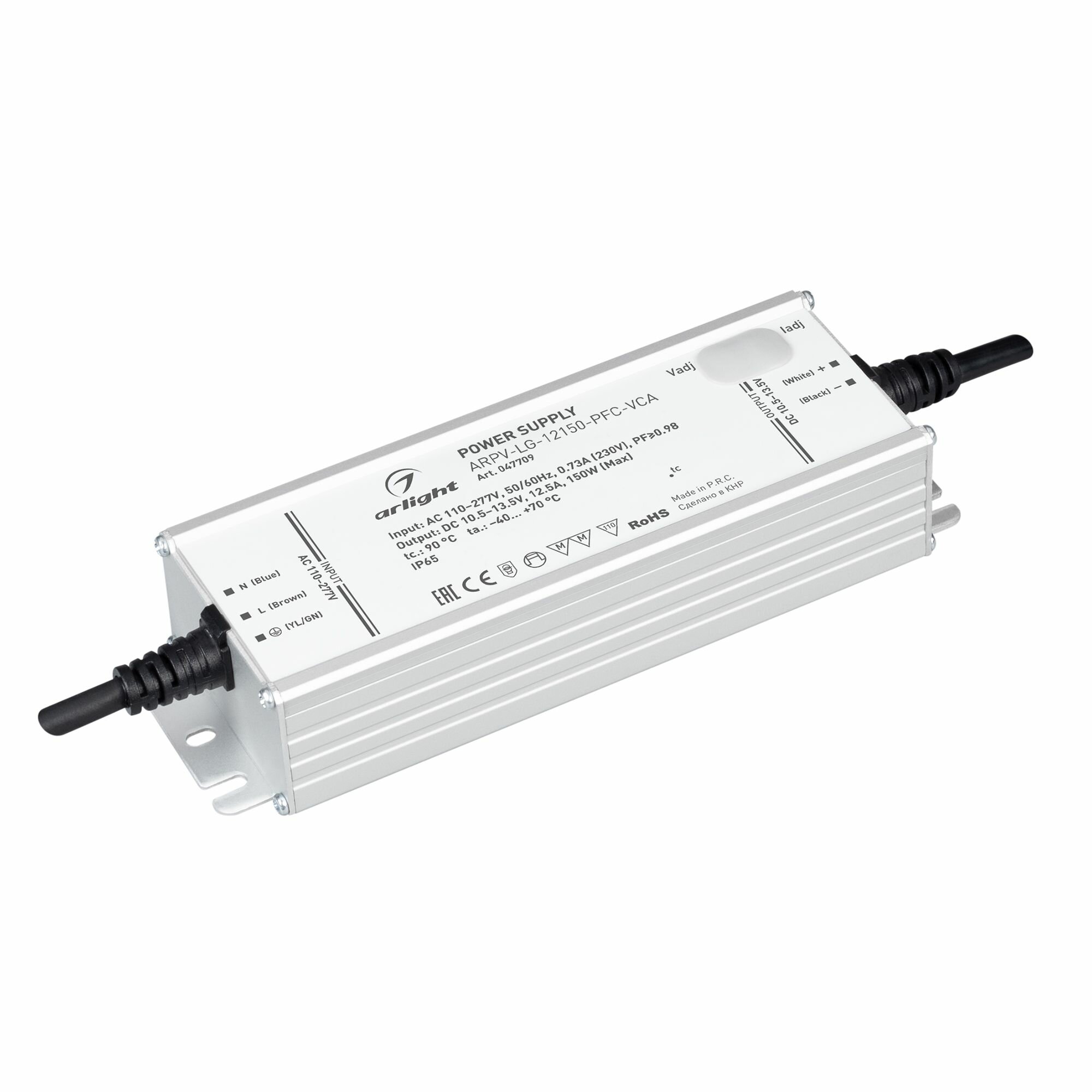 Блок питания ARPV-LG-12150-PFC-VCA (10.5-13.5V, 12.5A, 150W)