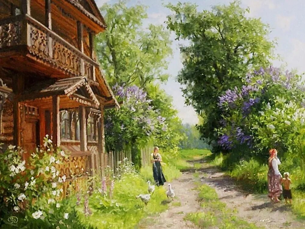 5D DIY Алмазная картина Сельский пейзаж Полная круглая Алмазная мозаика Пейзаж Алмазная вышивка Комплект Стразы Домашнее художественное украшение