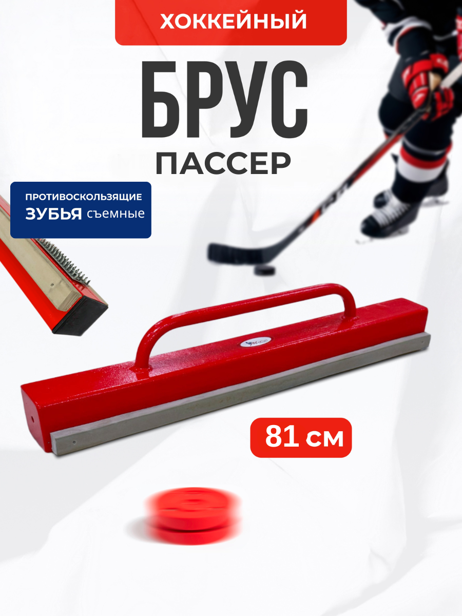 Брус пассер хоккейный 81 см со съемными шипами для любых поверхностей