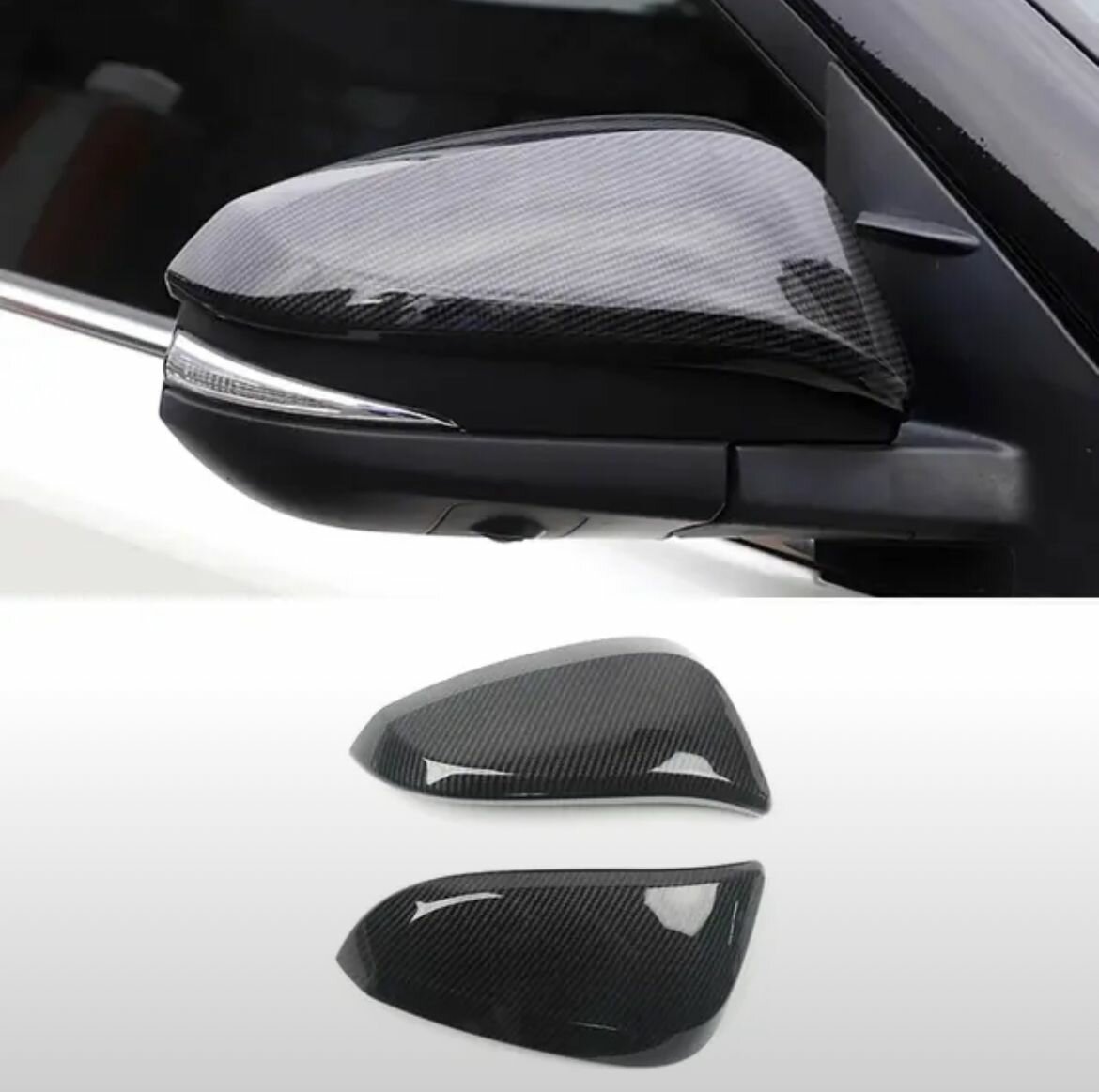 Накладки на зеркала Toyota RAV-4 2014-2018 г. в carbon